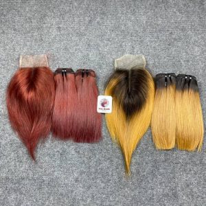 Closure hair straight natural red color – Vic Hair